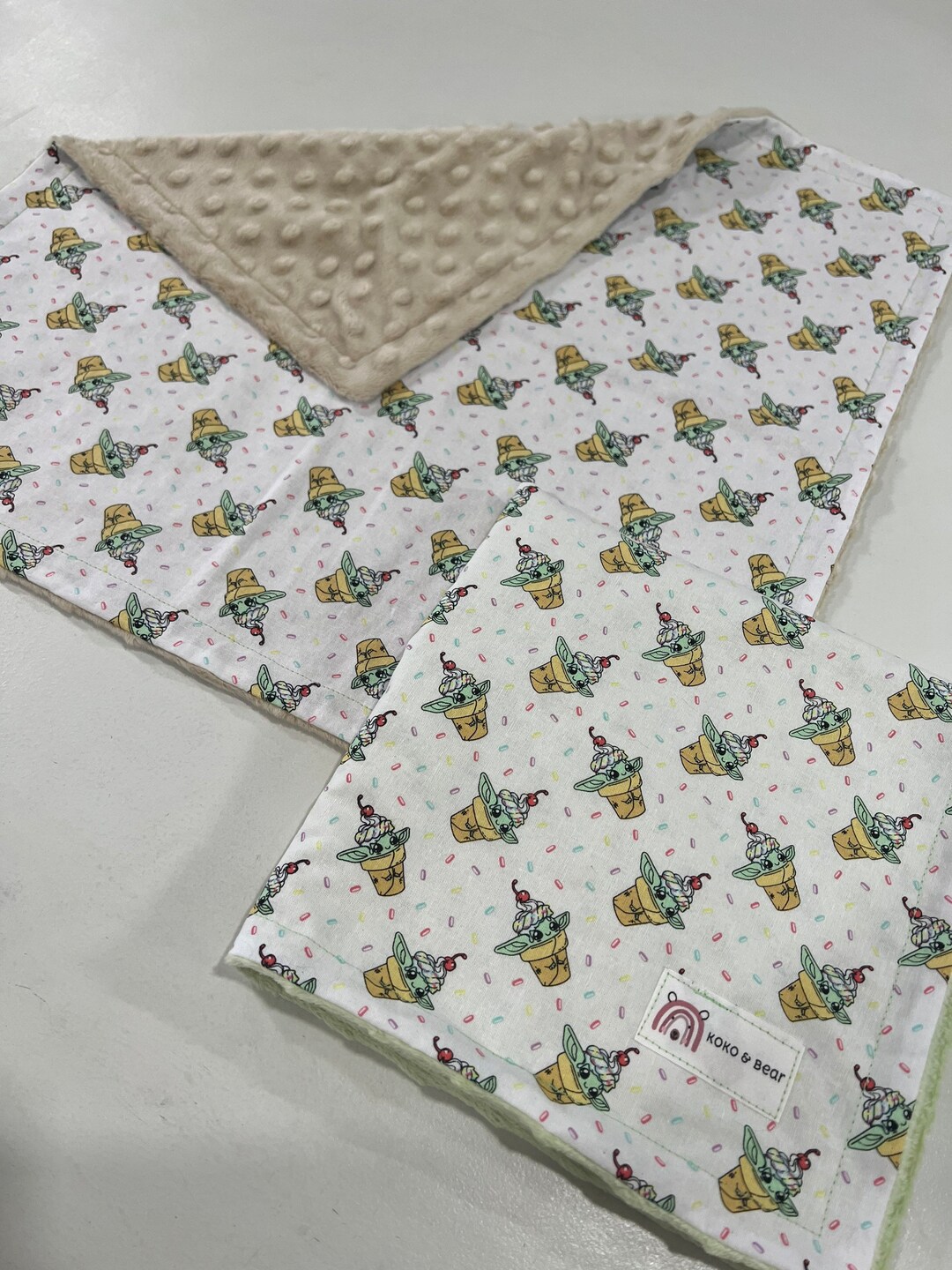 Baby Yoda Ice Cream & Sprinkles Baby Minky Lovey - Etsy
