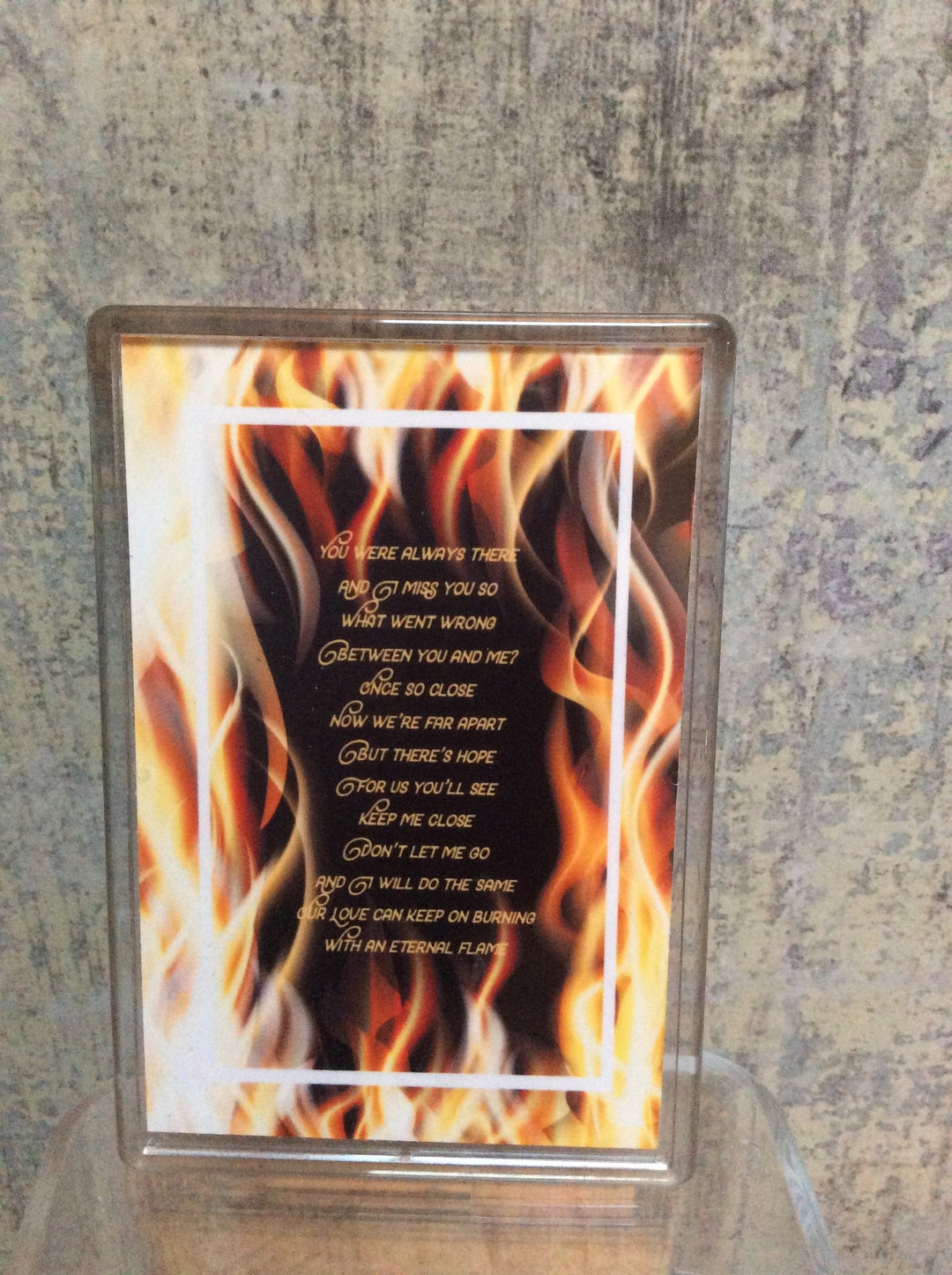 Eternal Flame Original Handmade Sentiment Jumbo Acrylic Magnet - Etsy