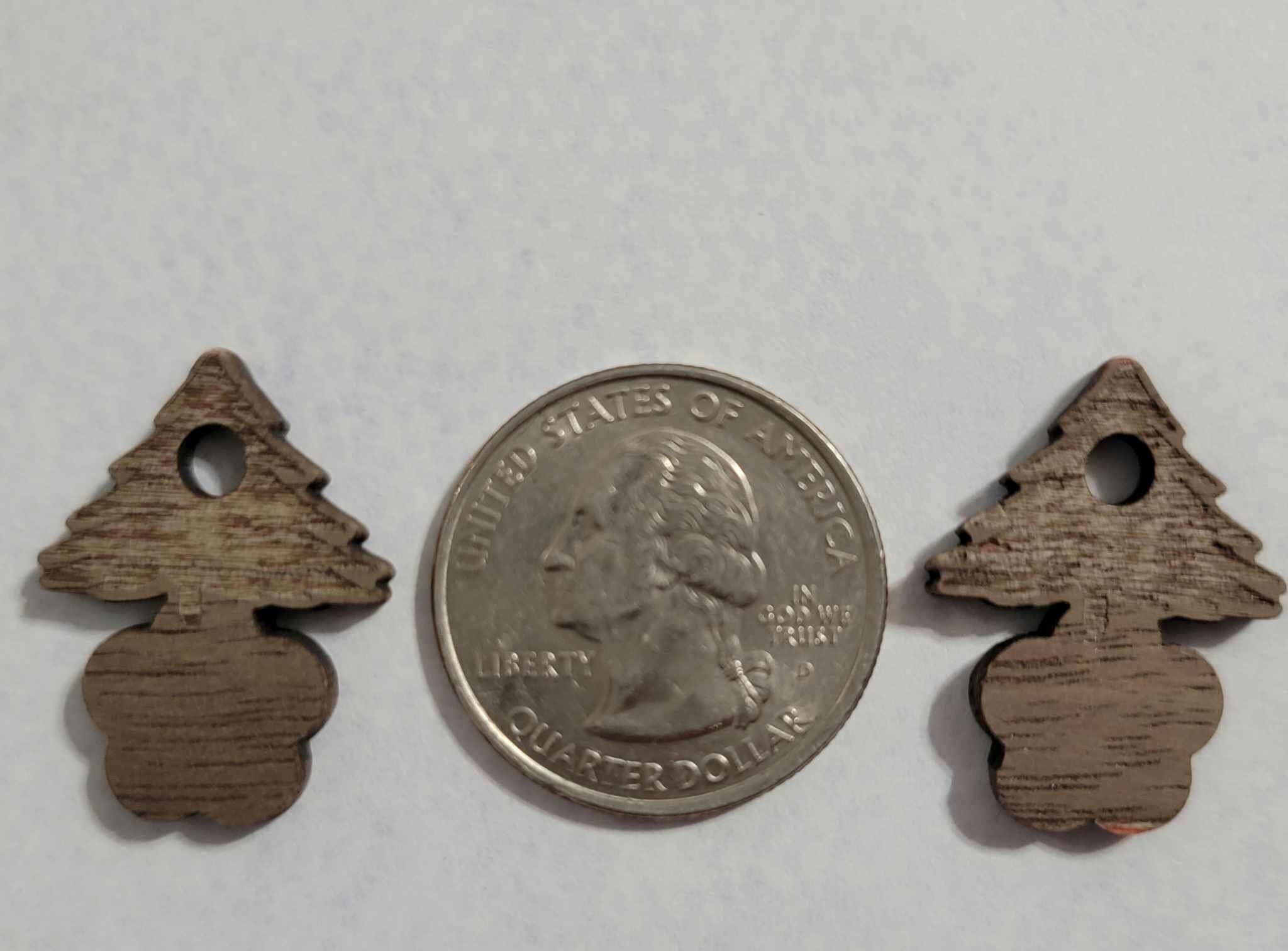 Tree-shaped Medium Walnut Wood Bail_1707 for Hanging Glass, Wood ...