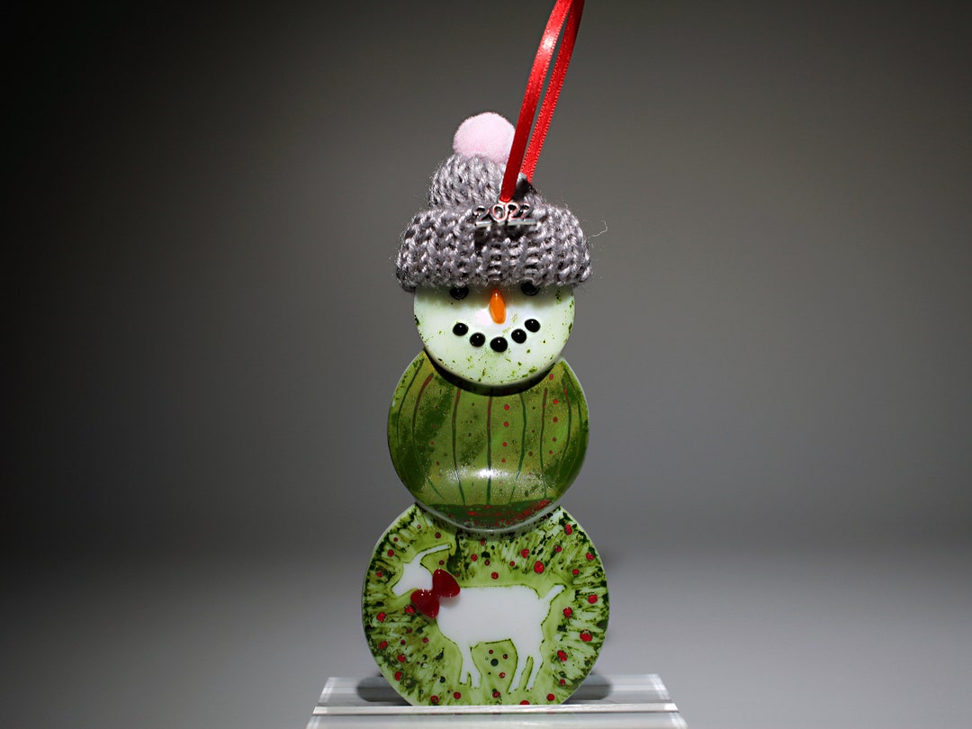 Jolly Snowman Ornament 019 Goat With Red Bow - Etsy