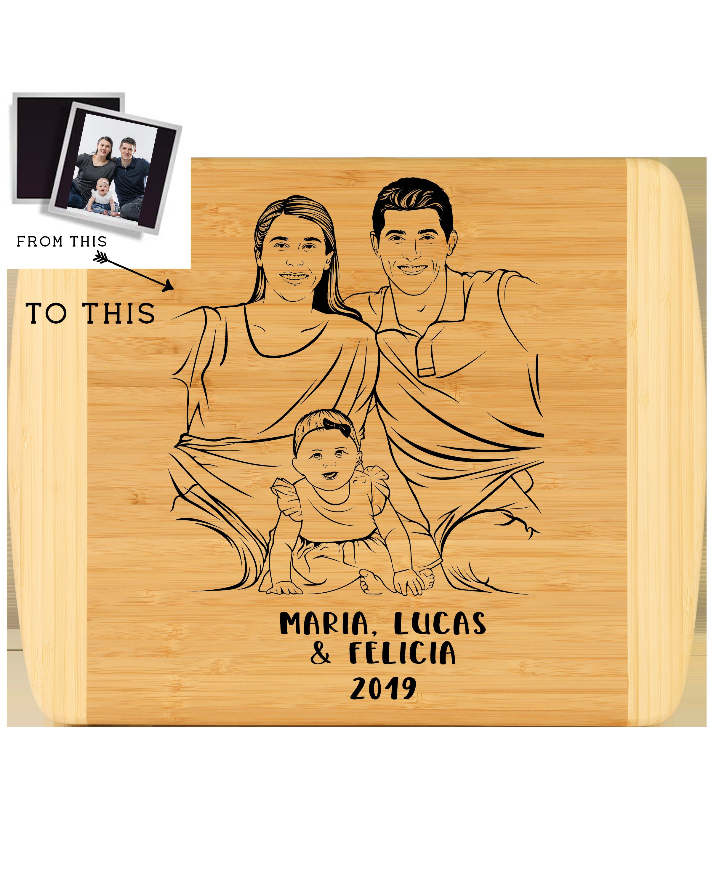 Custom Engraved Personalized Pictures Names and Dates - Etsy