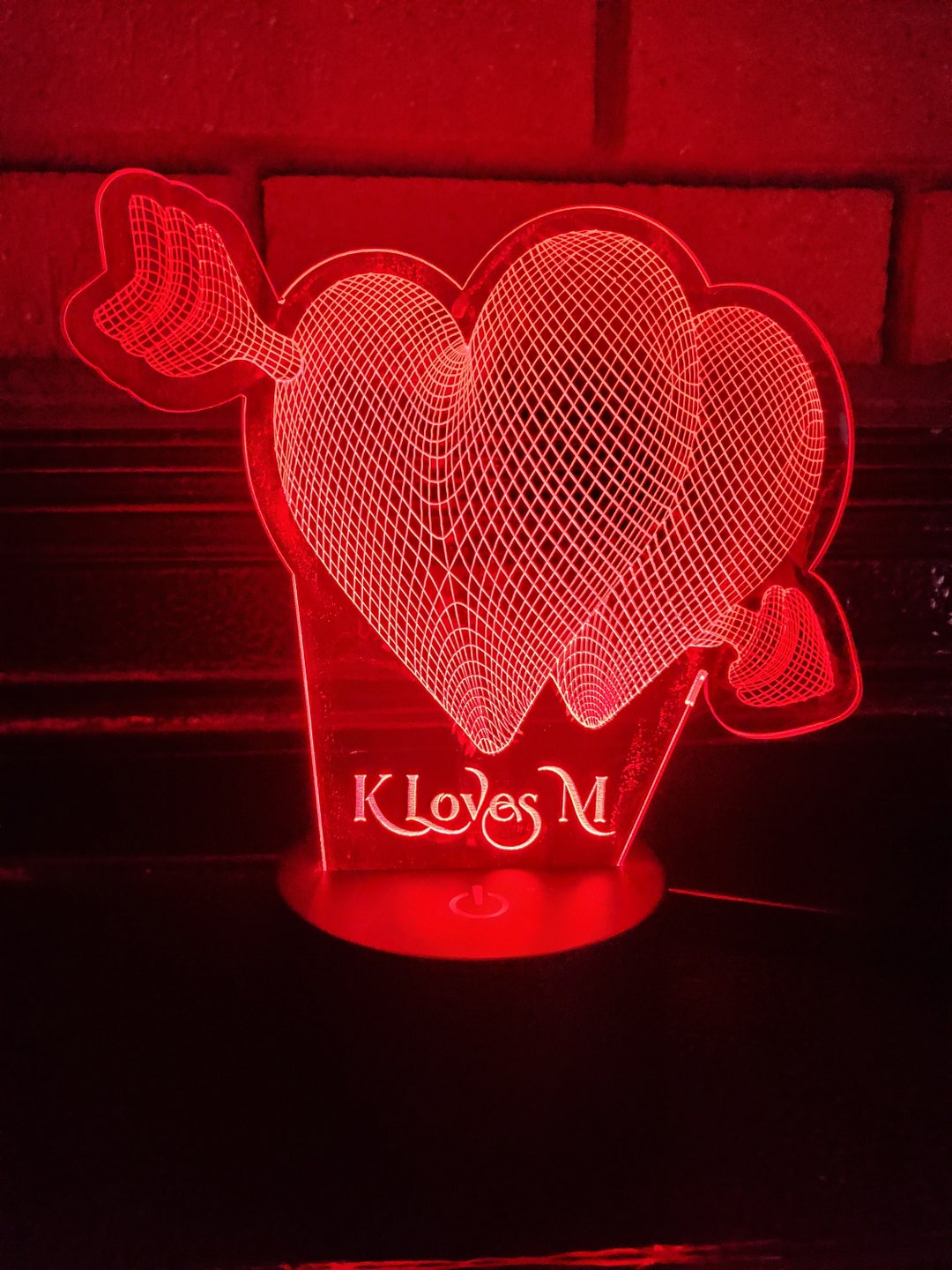 Valentine Heart LED Light Personalized, Valentines Gift, Anniversary ...