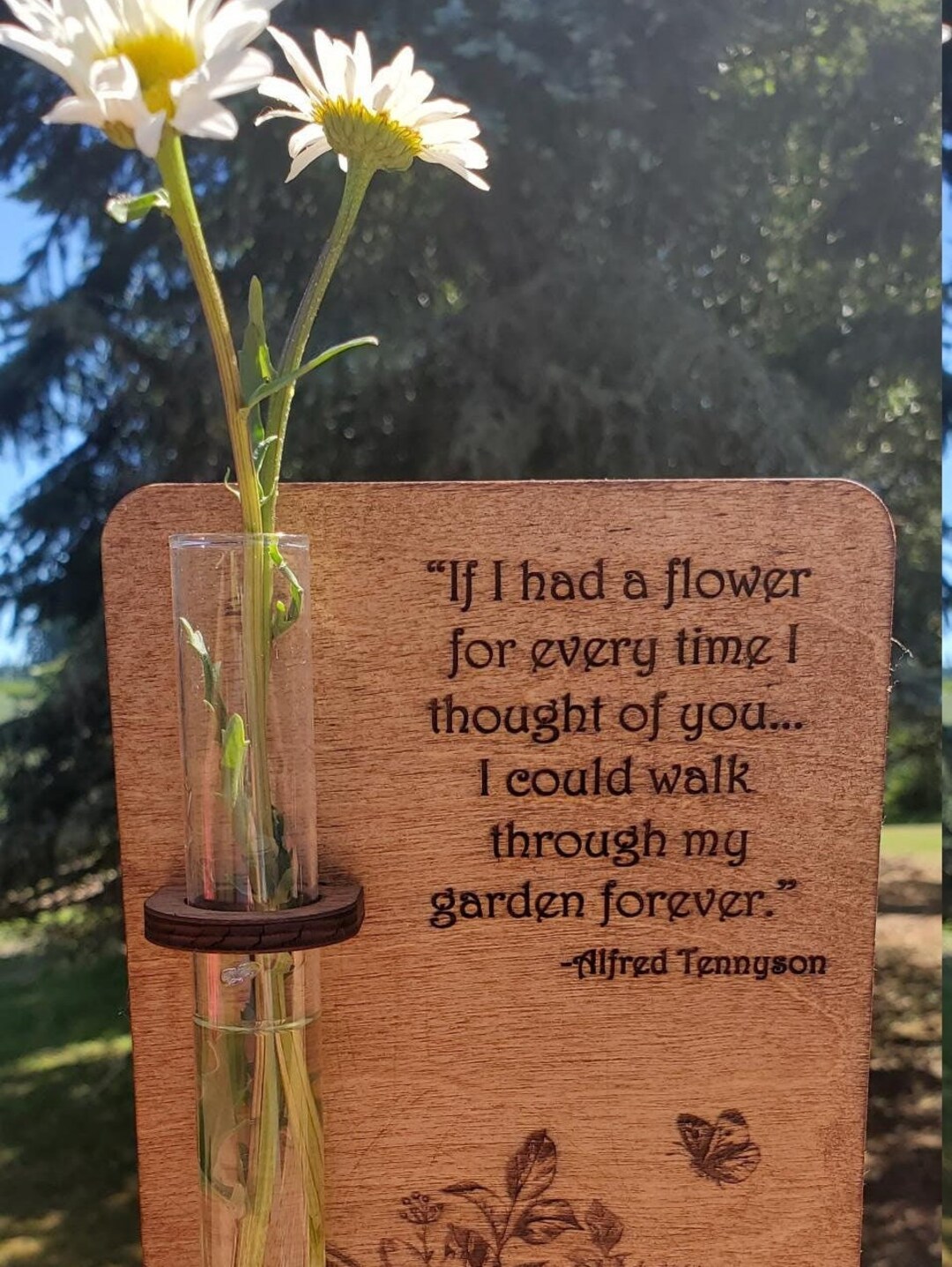 Unique Bud Vase Personalized With Quote, Song or Picture, Gift, Wedding ...