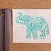 Elephant Decal/elephant Sticker/vsco/water Bottle/tribal/laptop Sticker ...