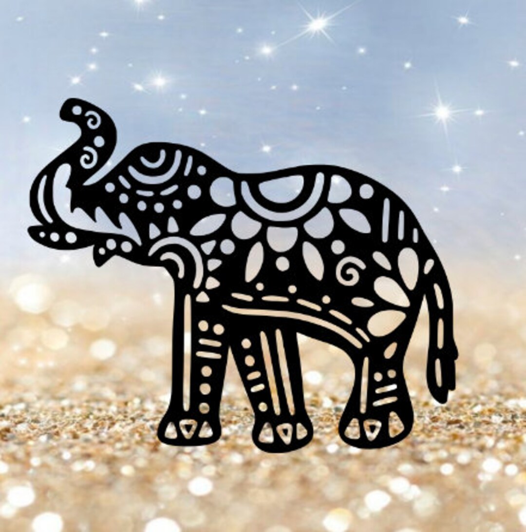 Elephant Decal/elephant Sticker/vsco/water Bottle/tribal/laptop Sticker ...