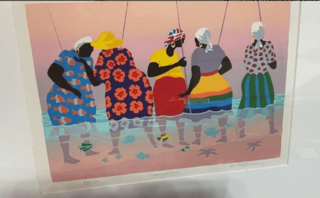 William Cantwell tropical Fish Caribbean Serigraph - Etsy