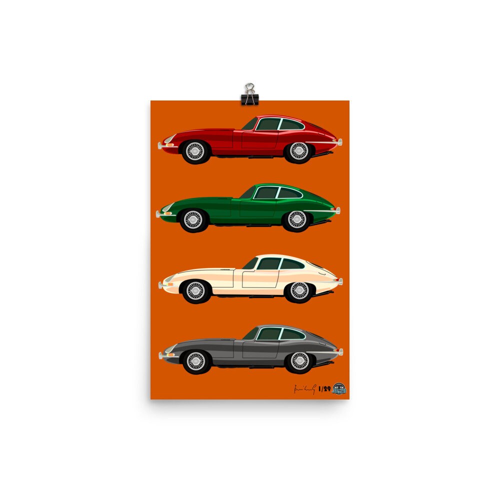 Jaguar E-type Poster - Etsy