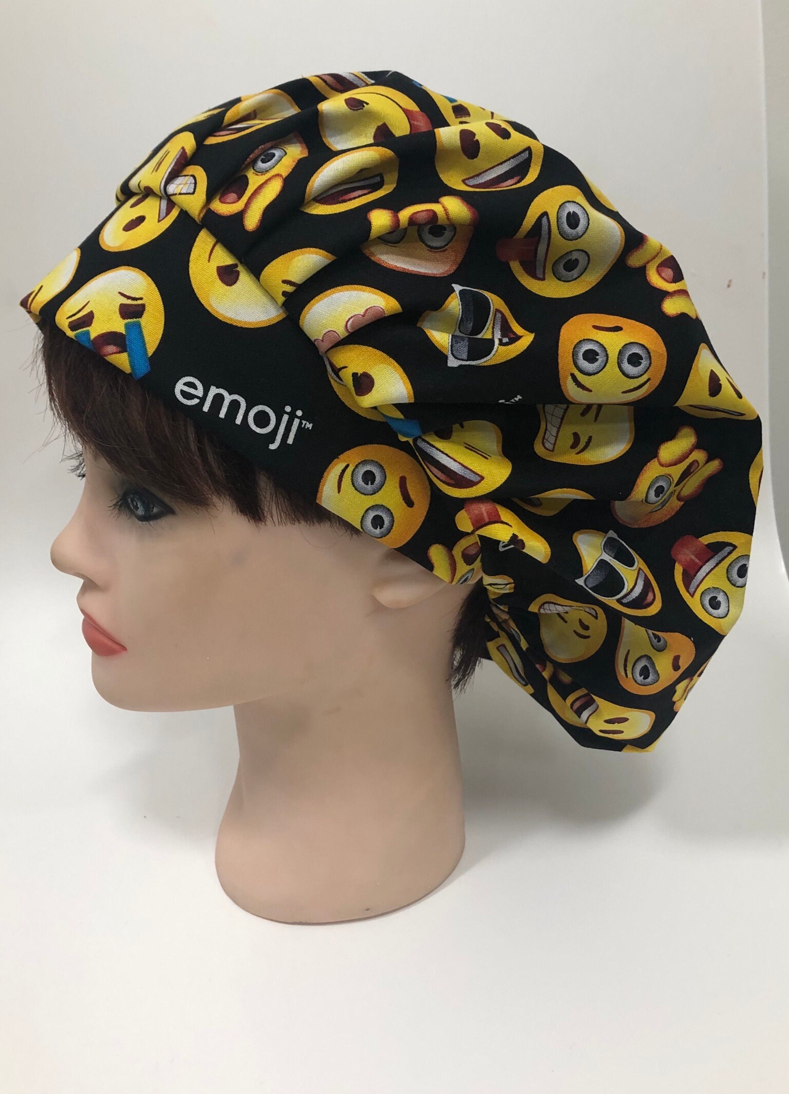 Smiley Face Emoji Surgical Scrub Cap Bouffant Style/chef - Etsy UK