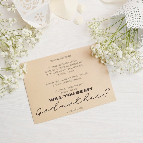 Godparent Proposal//canva Editable Template - Etsy