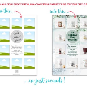 20 Gift Guide Pinterest Canva Templates for Zazzle | Vertical Pins ...
