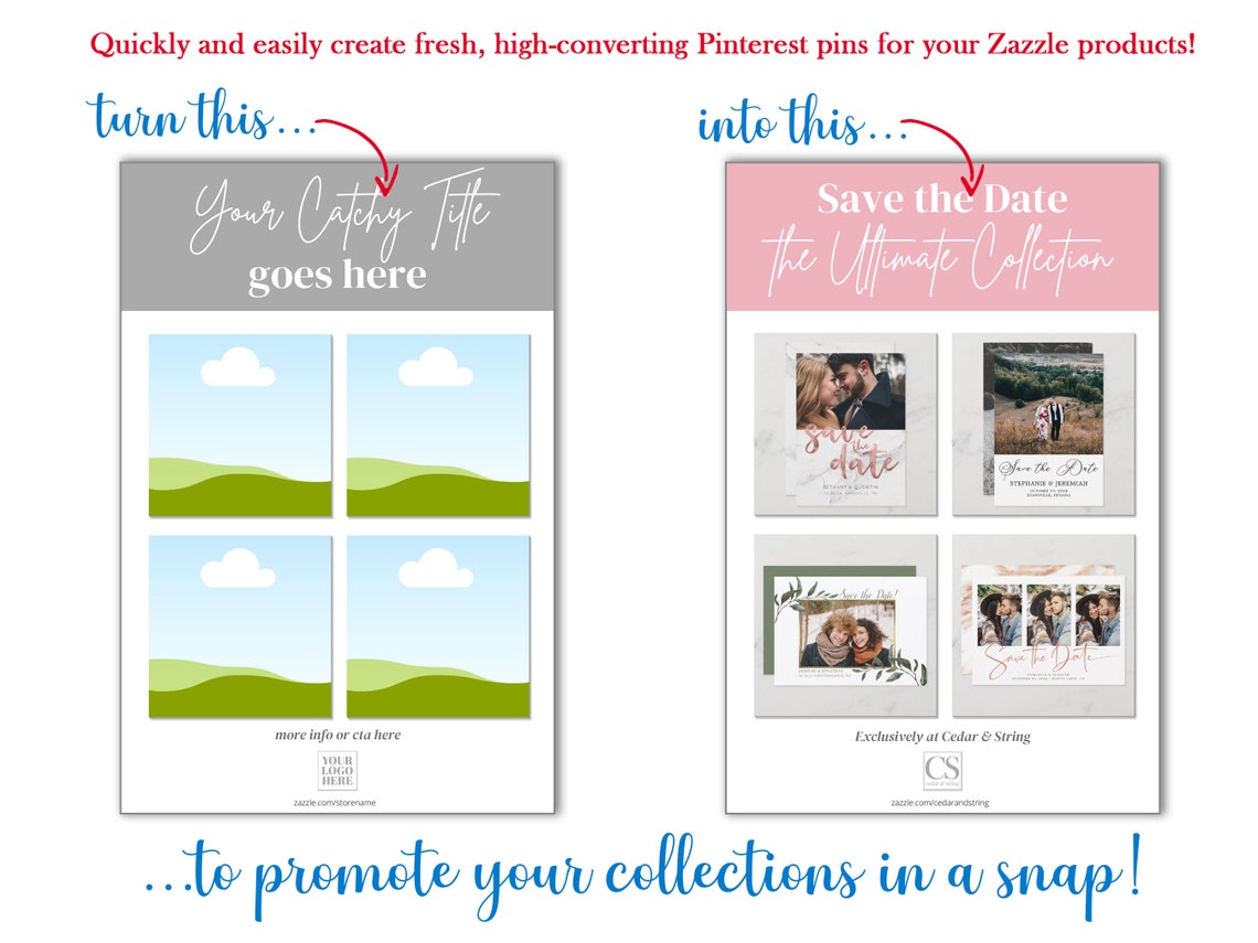 20 Pinterest Canva Templates for Zazzle and Instagram | Vertical Pins ...