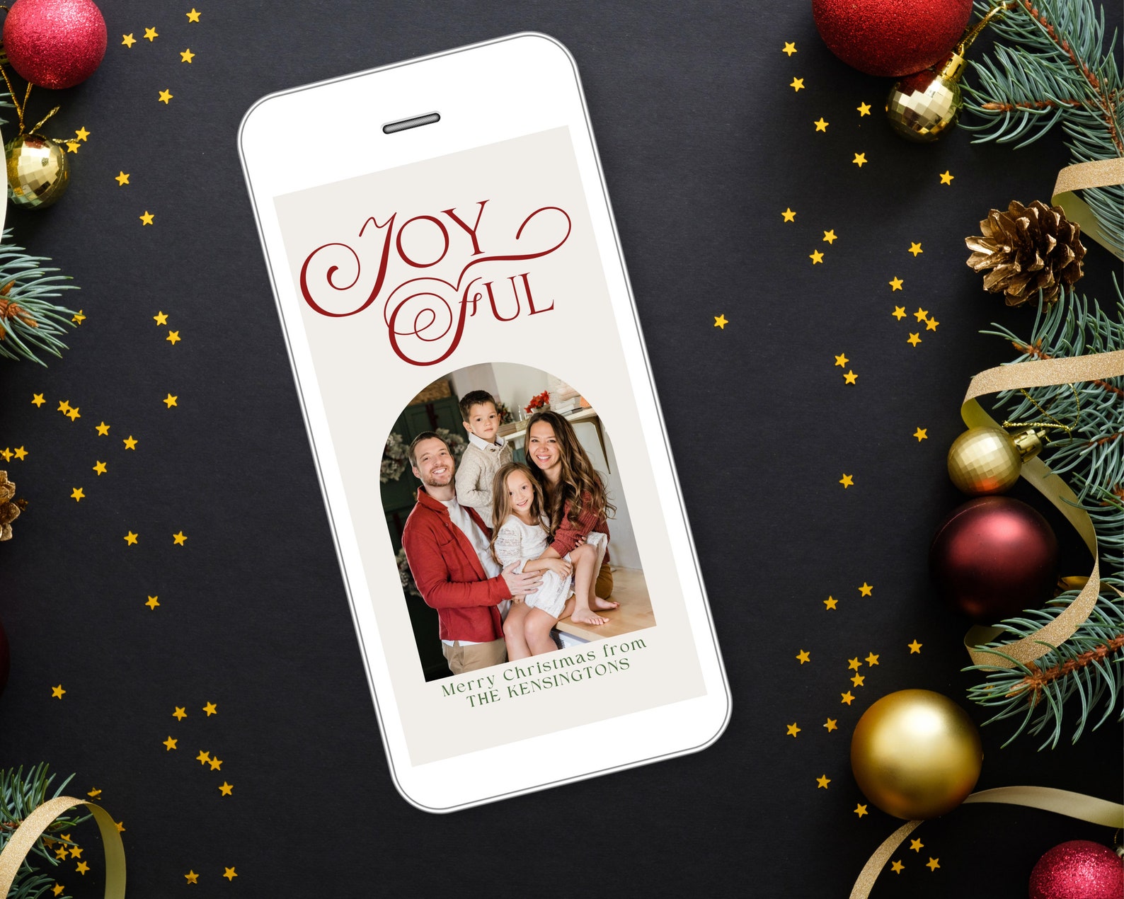 Animated Christmas Card for Phone Digital Holiday Card Edit in Canva ...