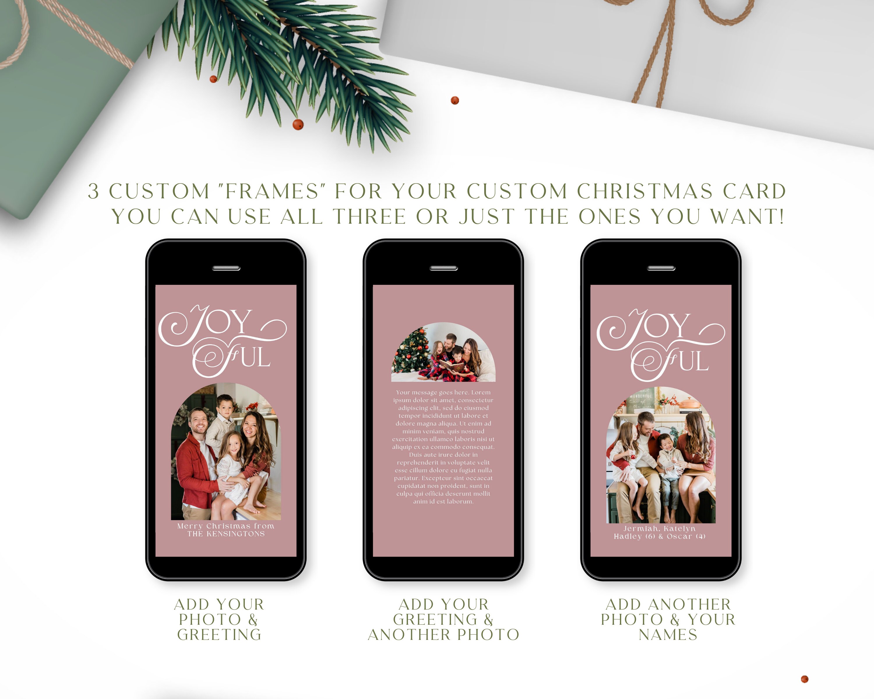 Animated Christmas Card for Phone Digital Holiday Card Edit in Canva ...