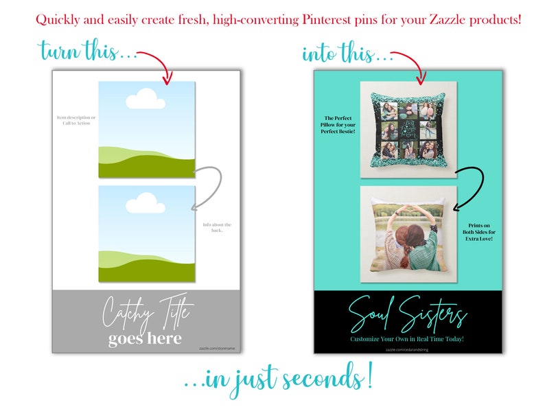 20 Pinterest Canva Templates for Zazzle and Instagram | Vertical Pins ...