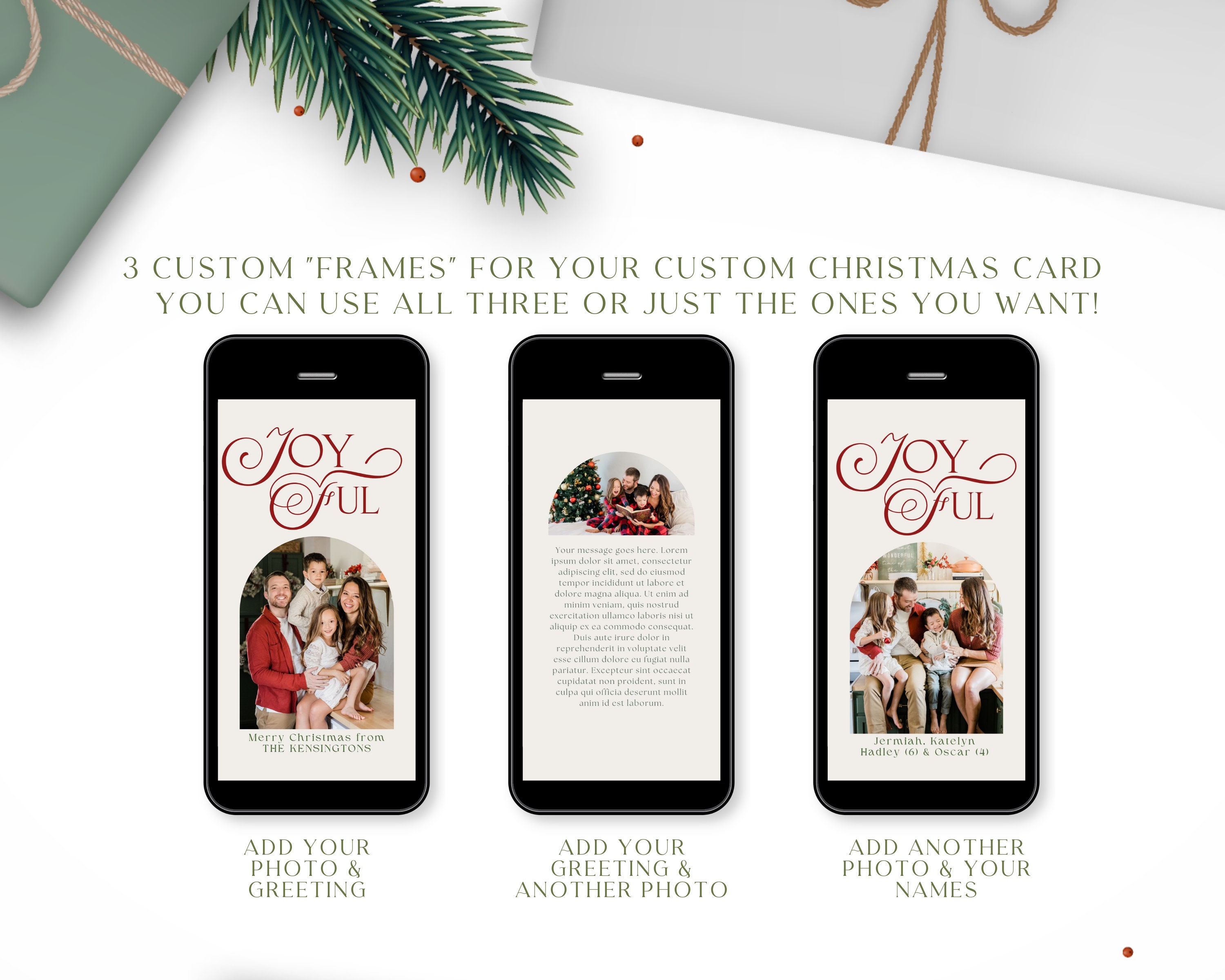 Animated Christmas Card for Phone Digital Holiday Card Edit in Canva ...