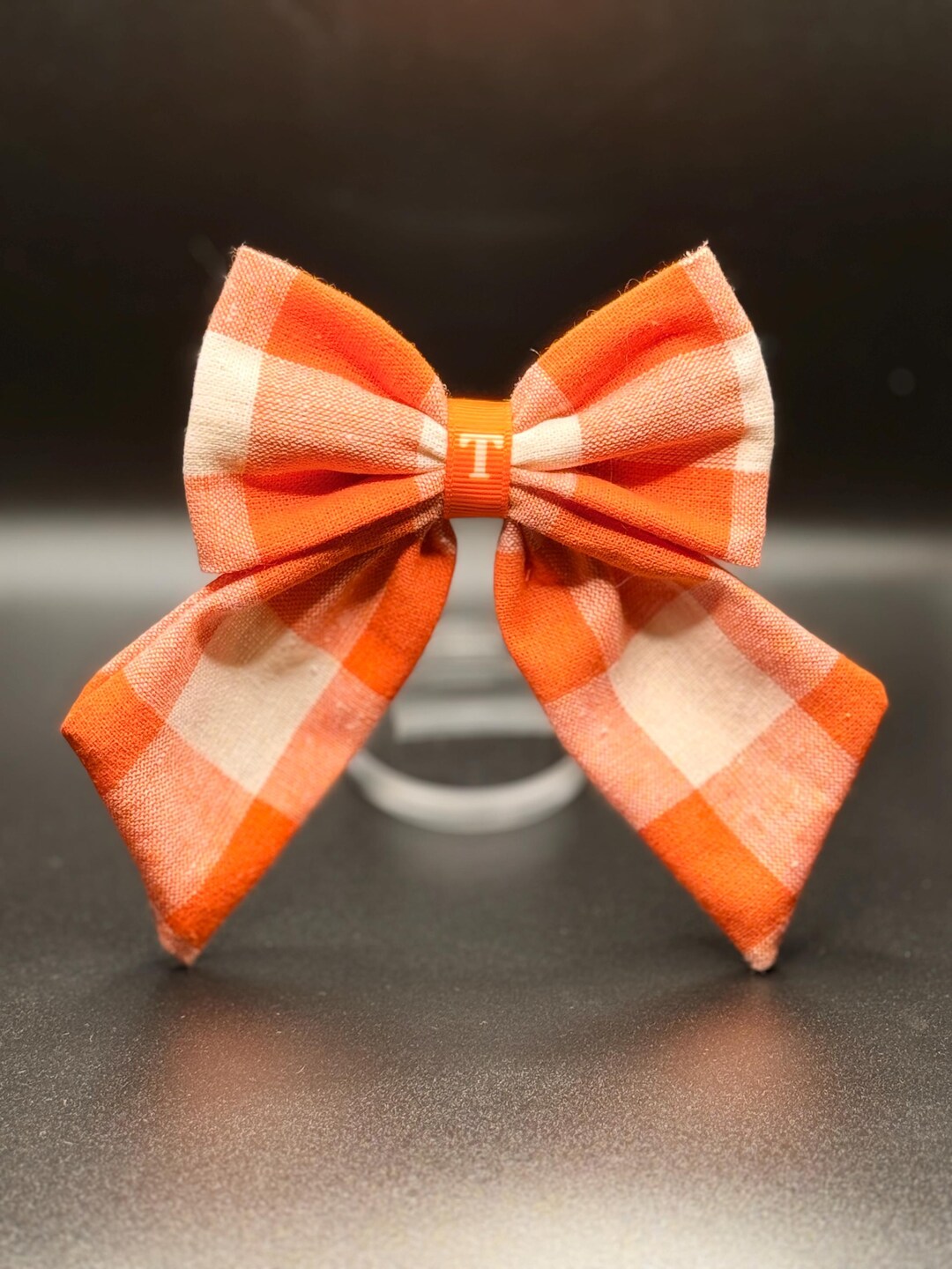Orange & White Checkerboard Hair Bow: Tennessee Vols Game Day - Etsy