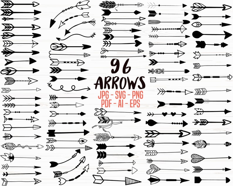 ARROW SVG Bundle, ARROWS Svg Cut Files for Cricut, Digital Cutting File ...
