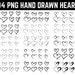 504 Heart Svg Bundle Hand Drawn Heart Svg Doodle Heart Svg - Etsy