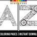 Alphabet Coloring Pages, 26 Adult Coloring Pages Printable, Printable ...