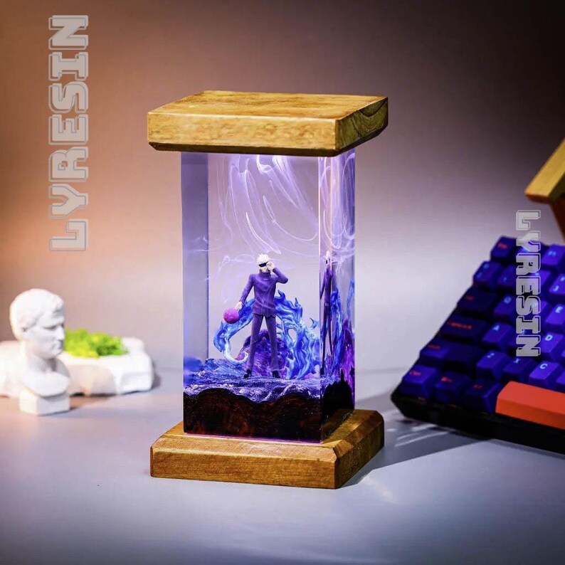 Go,jo Sa,toru Ju,jutsu Kai,sen Epoxy Resin Wood Lamp - Etsy