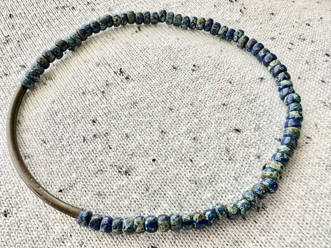 Blue Picasso Anklet, Beaded Bracelets, Ankle Bracelets, Boho Jewelry ...