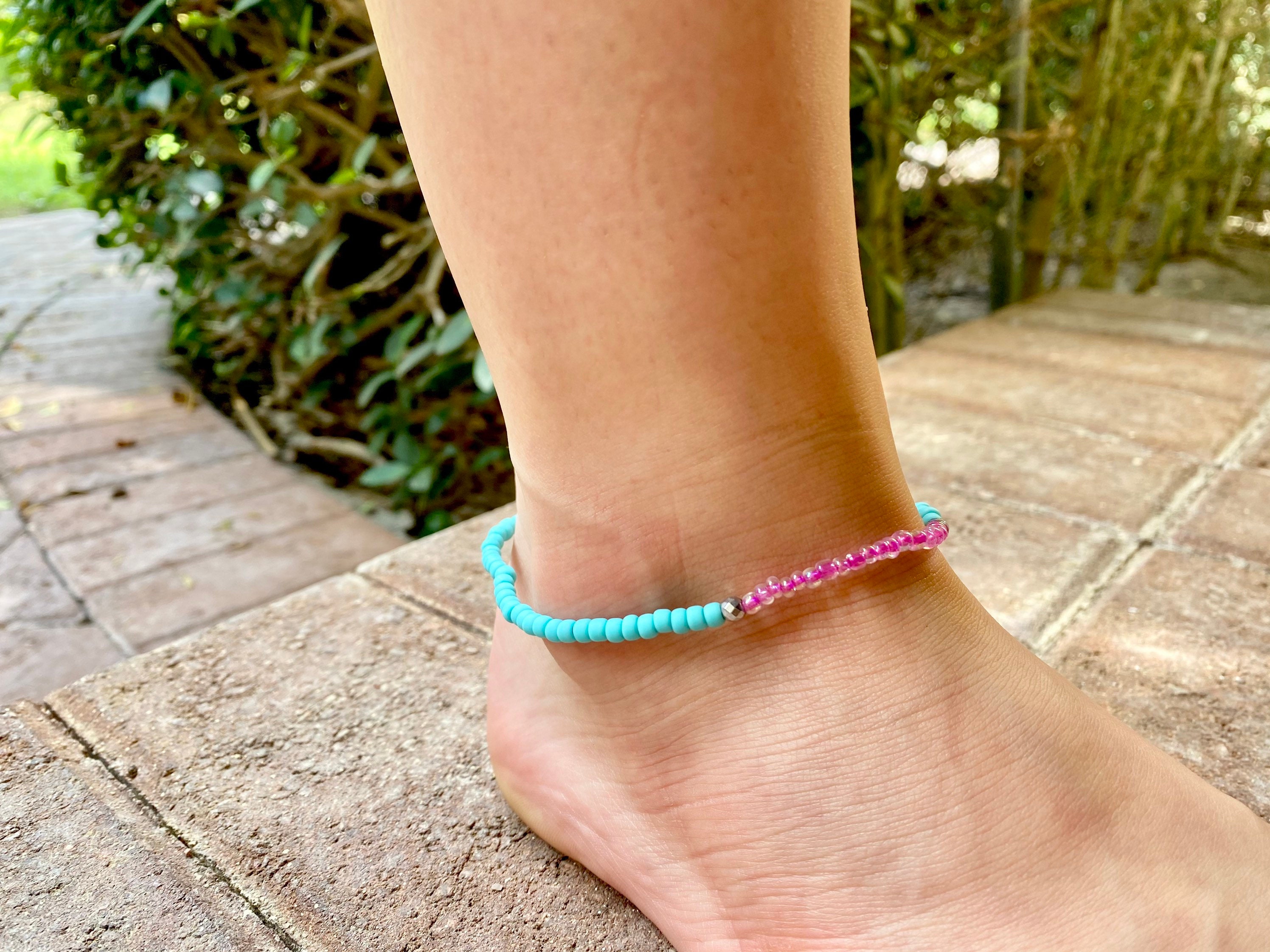 Ankle Bracelet, Boho Anklet, Beaded Bracelets, Boho Jewelry, Womens ...