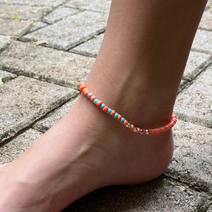 Ankle Bracelet, Stretchy Anklet, Colorful Jewelry, Boho Style, Bohemian ...
