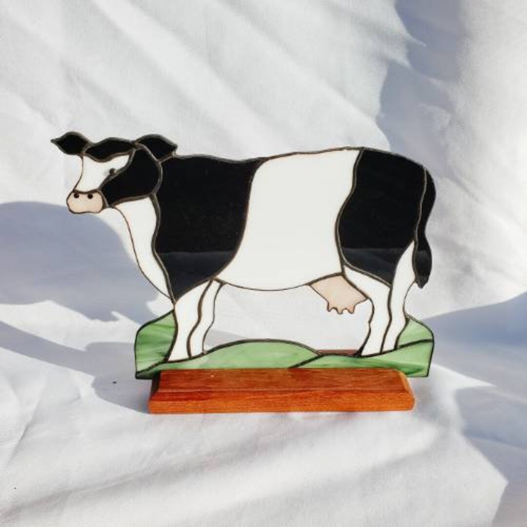 Cow - Stained Glass - Farmer Gift - Farmhouse - Birthday - Home Decor ...