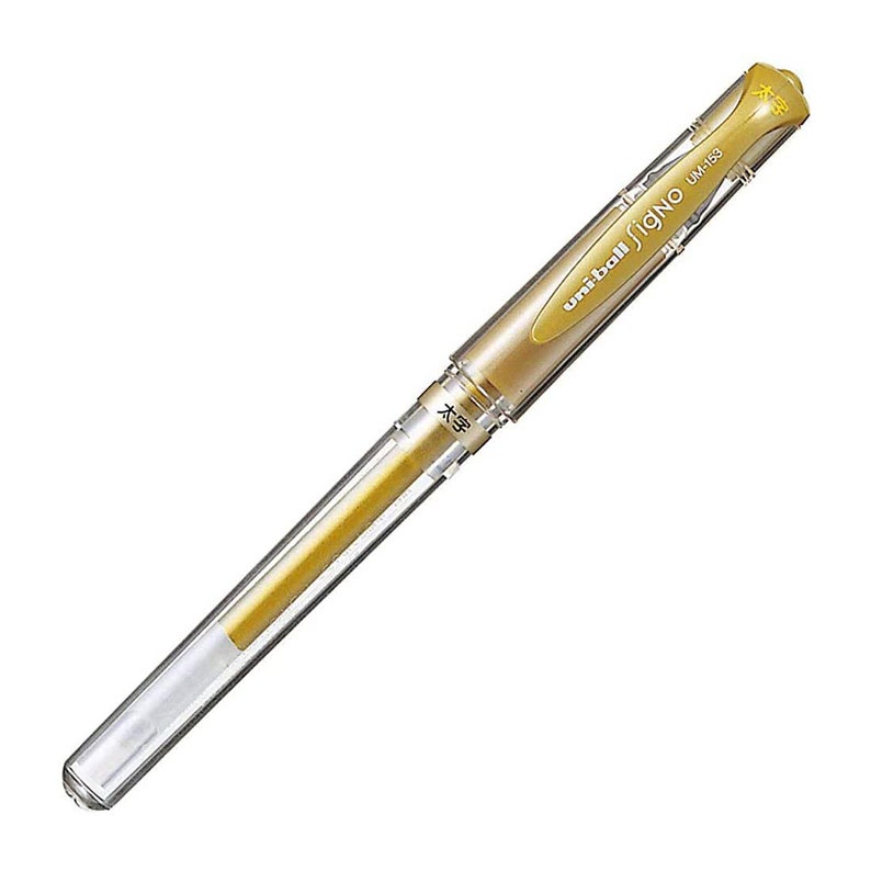 Uni-ball Signo UM-153 Gel Ballpoint Pen Gold - Etsy