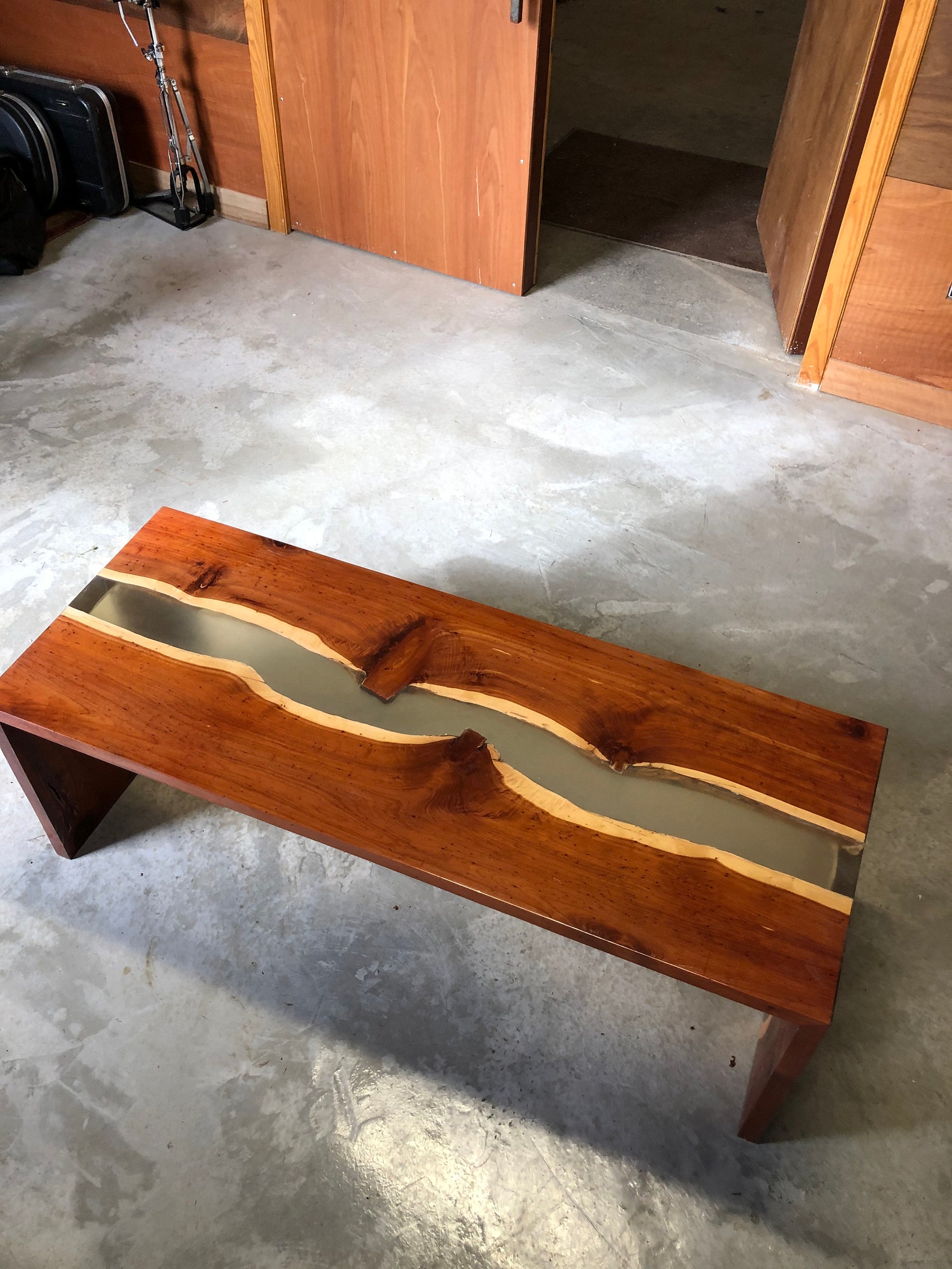 Epoxy Resin Cedar Waterfall Coffee Table - Etsy