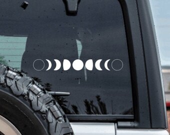 Moon Phase Moon Cycle Vinyl Car Window Bodywork Bumper Sticker Decal ...