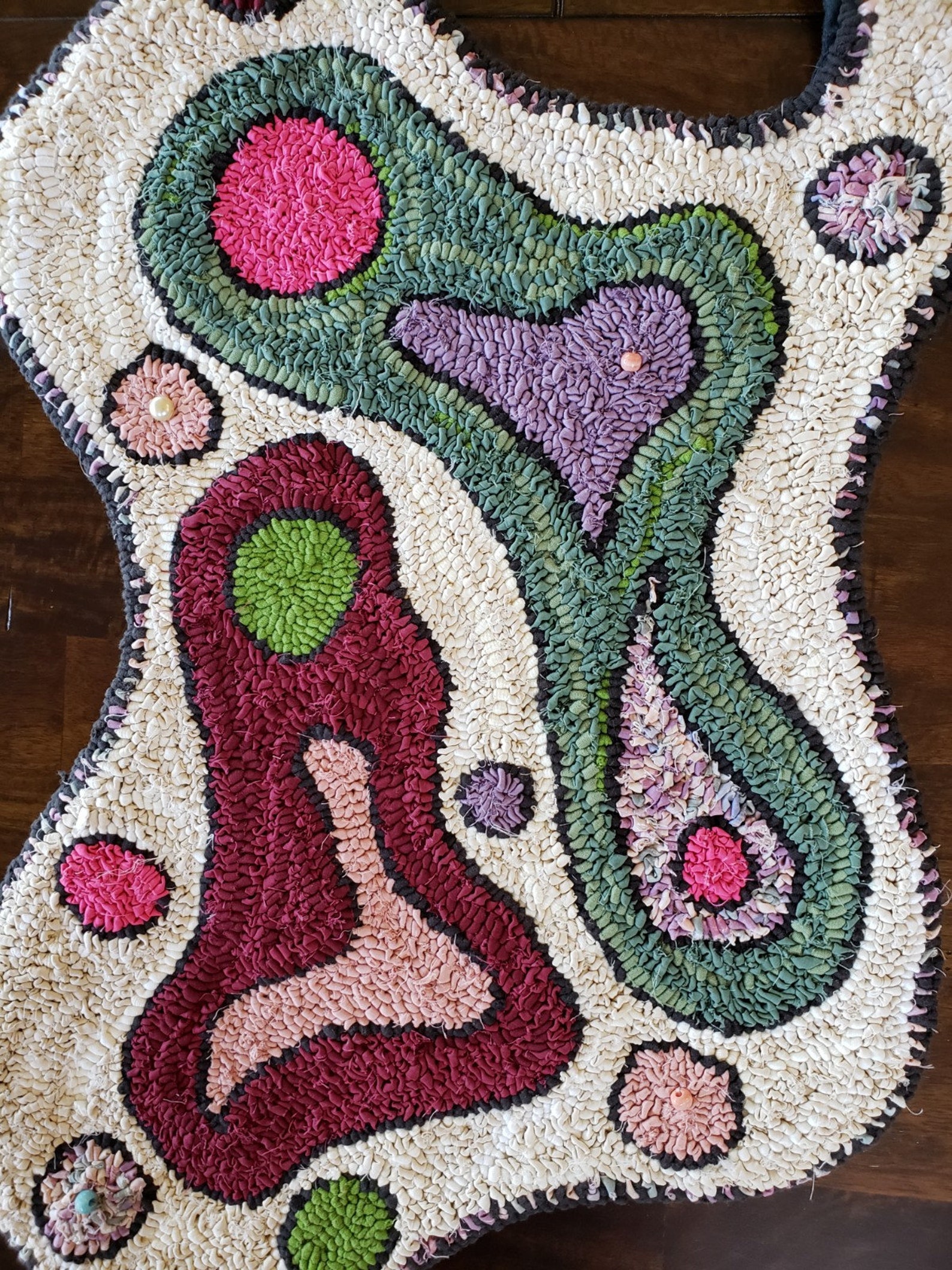 Handhooked Rug - Whimsy - Original Design - Etsy