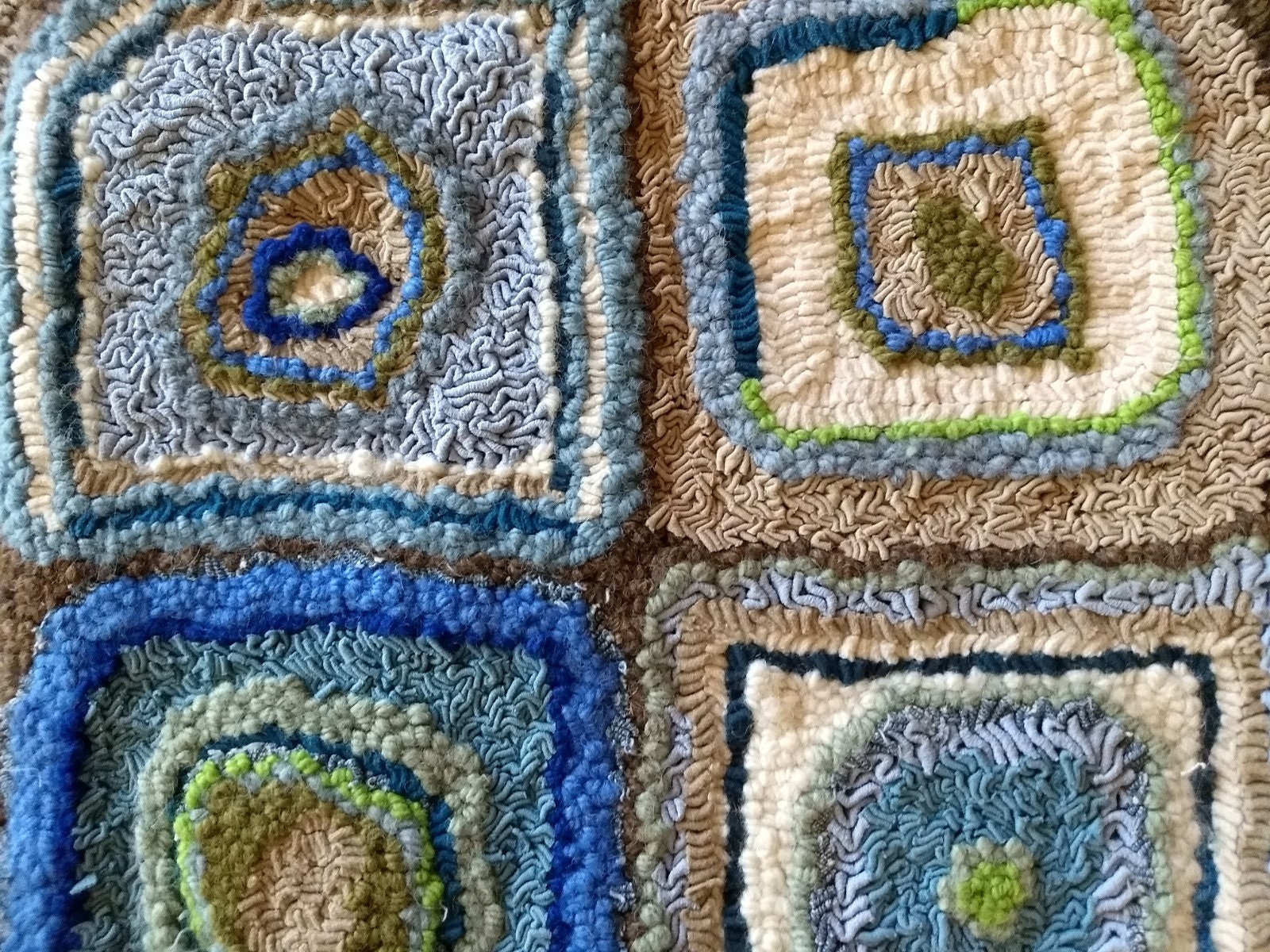Hand Hooked Rug - Serenity Quilt - Original Design - Etsy