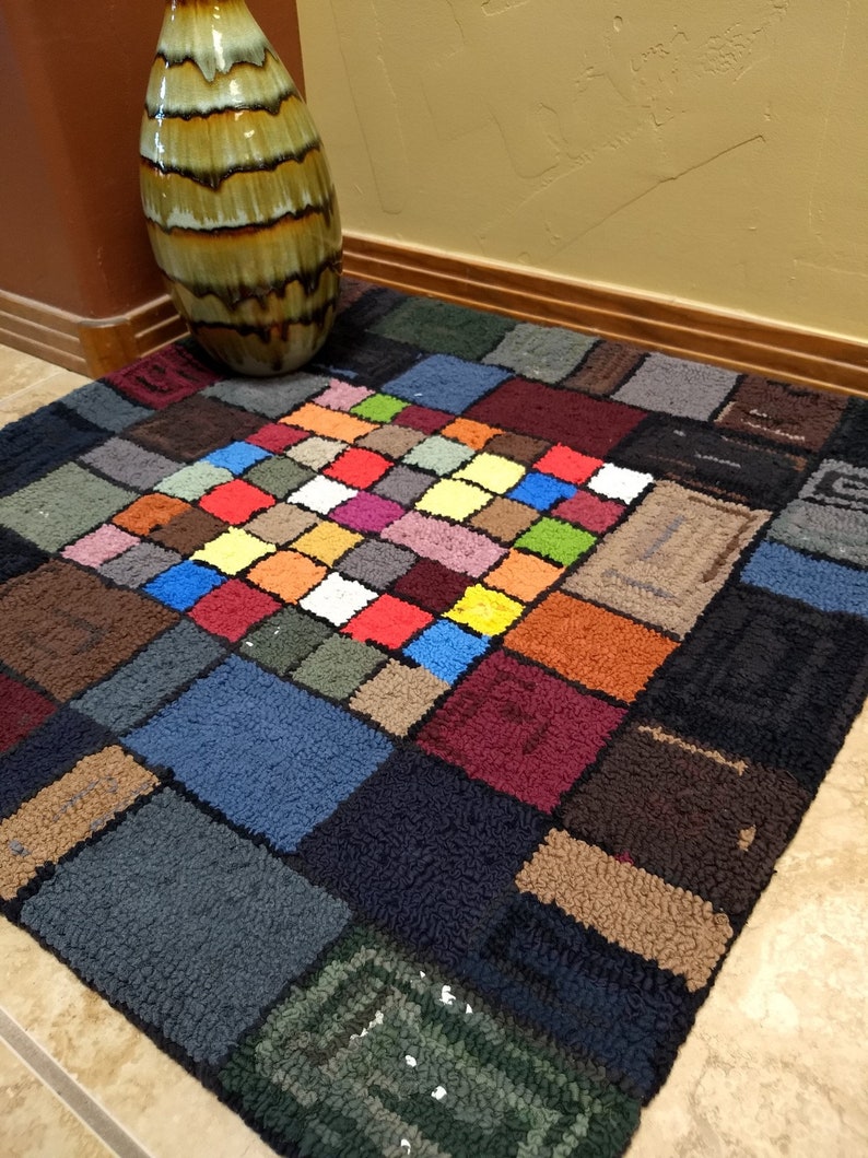 Hand Hooked Rug Kleeful autumn Original Design - Etsy