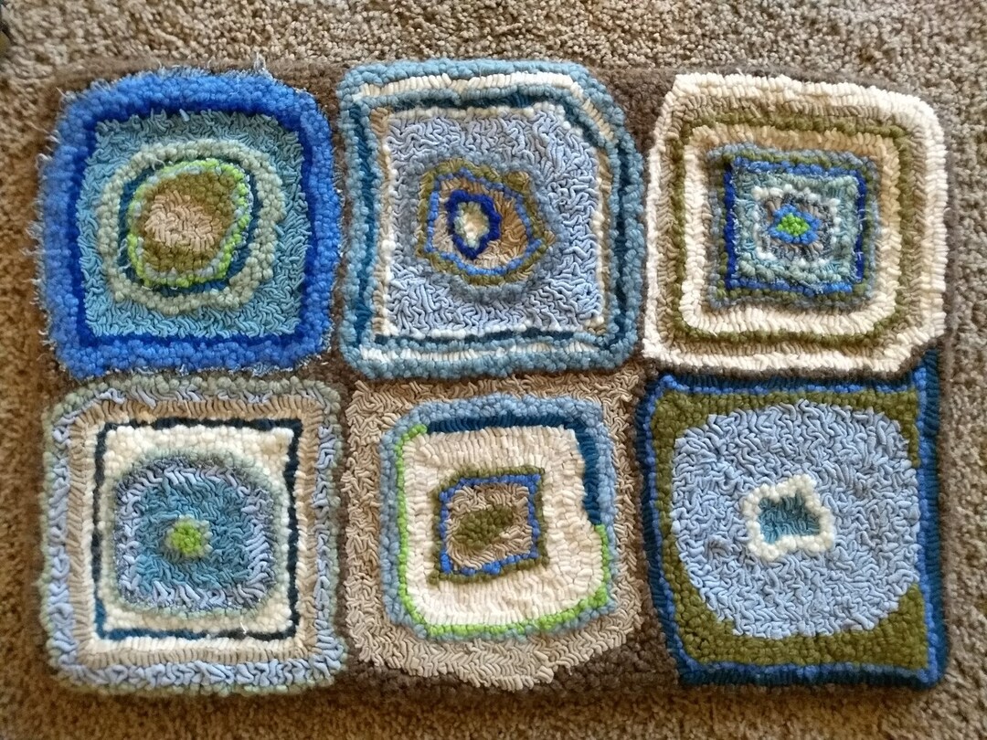 Hand Hooked Rug - Serenity Quilt - Original Design - Etsy