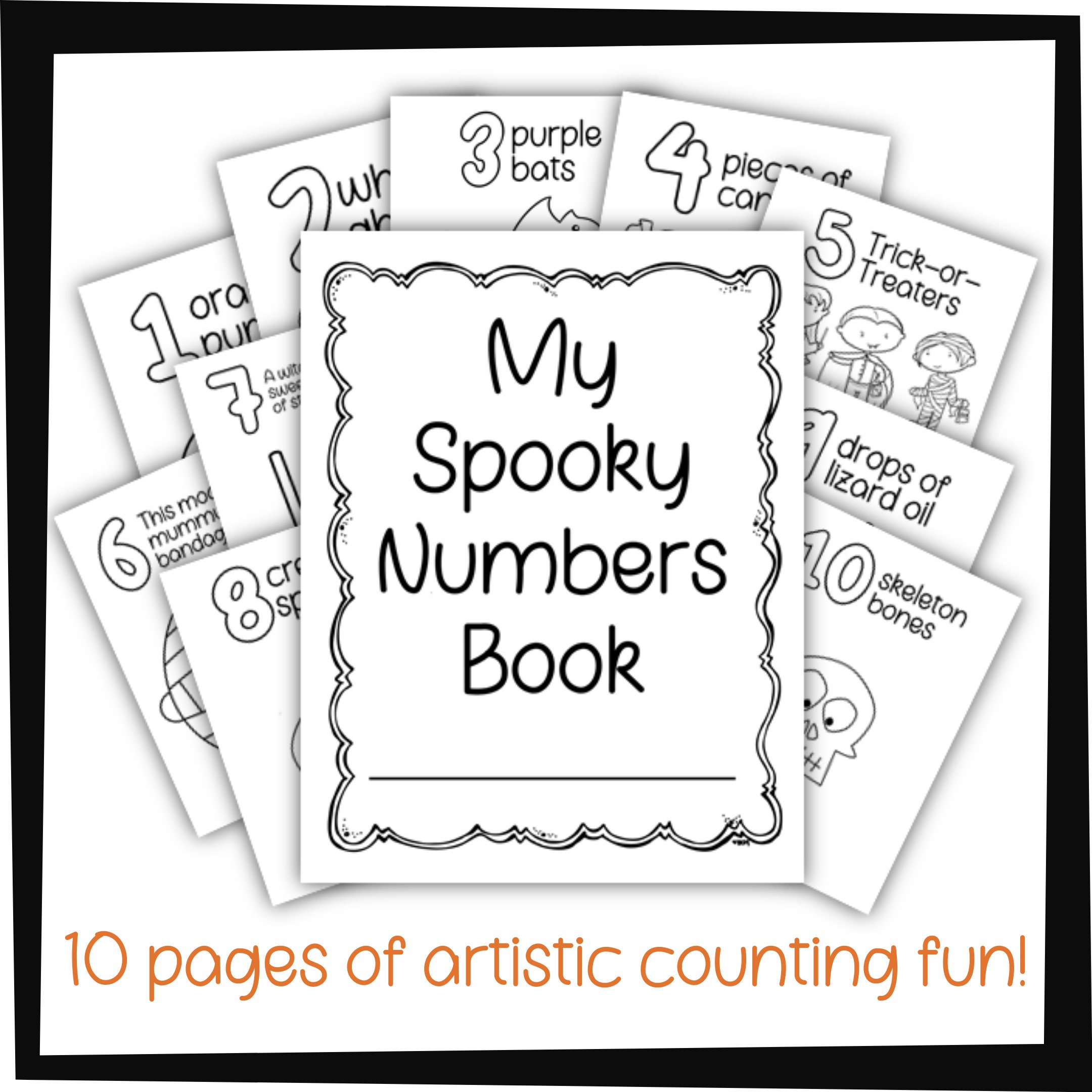 Spooky Number Book Halloween Number Recognition Project - Etsy UK