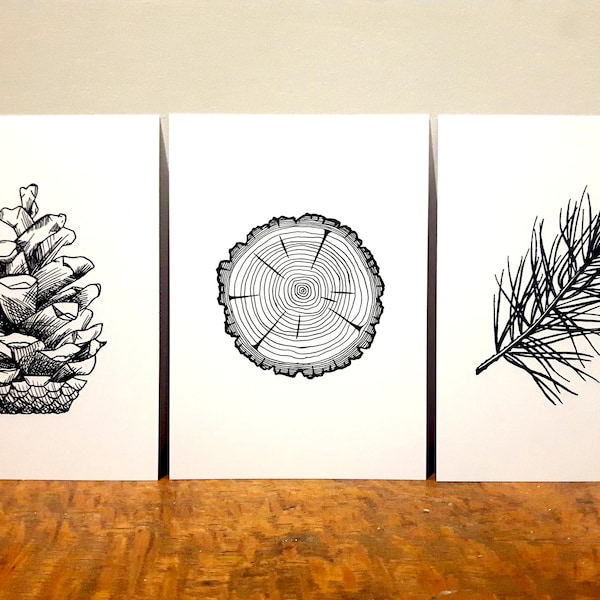 Pen and Ink Trees - Etsy