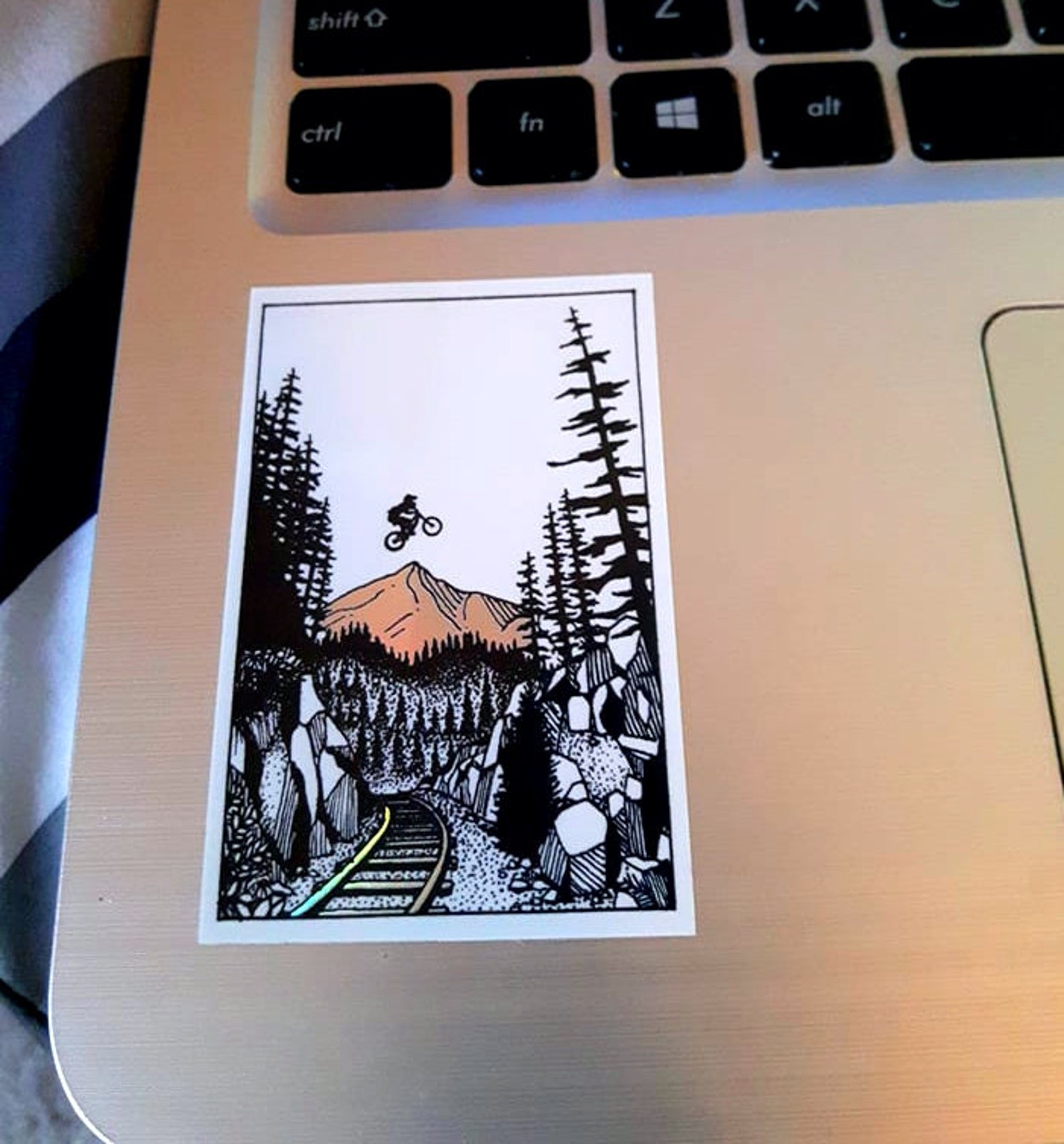 Holographic Sticker Pemberton Train Gap Pen and Ink - Etsy