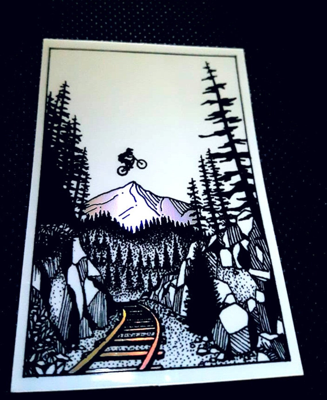 Holographic Sticker Pemberton Train Gap Pen and Ink - Etsy