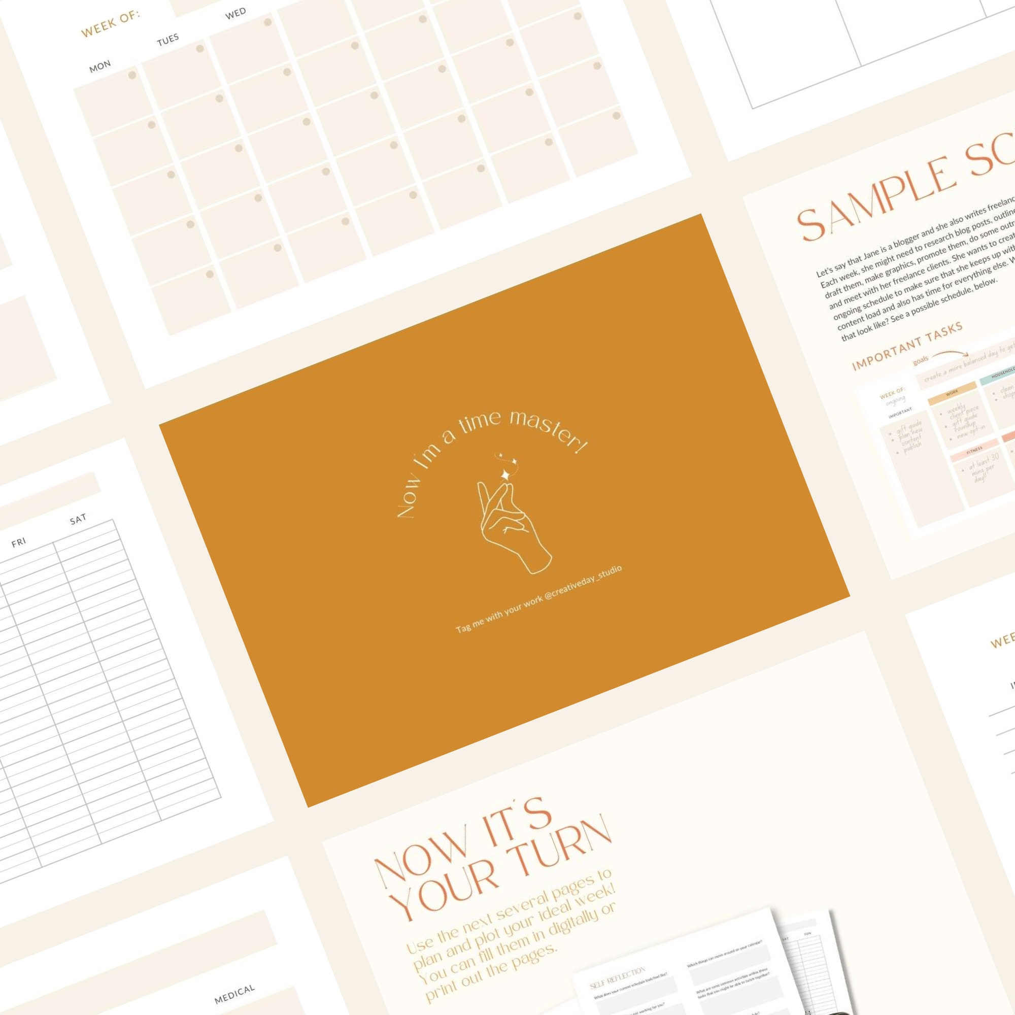 Boho Time Batching Planner Time Blocking Planner Digital - Etsy