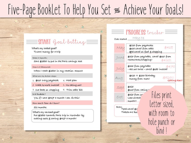 Goal Setting Workbook - SMART Goal Setting Pages -printable Goal ...