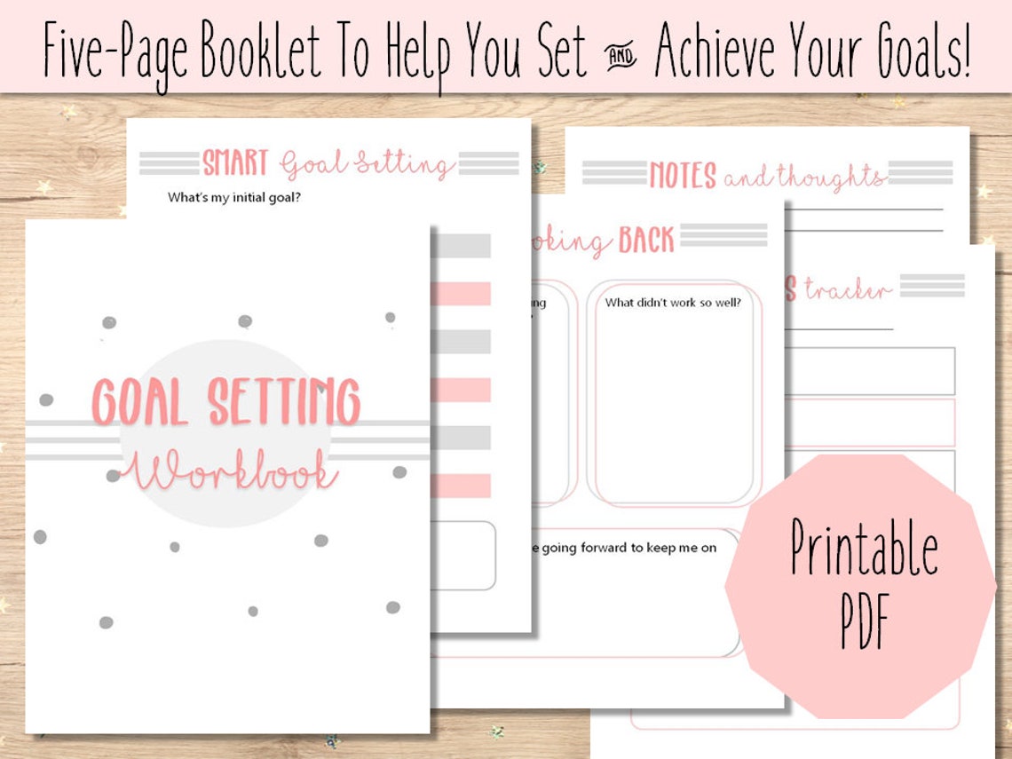 Goal Setting Workbook - SMART Goal Setting Pages -printable Goal ...