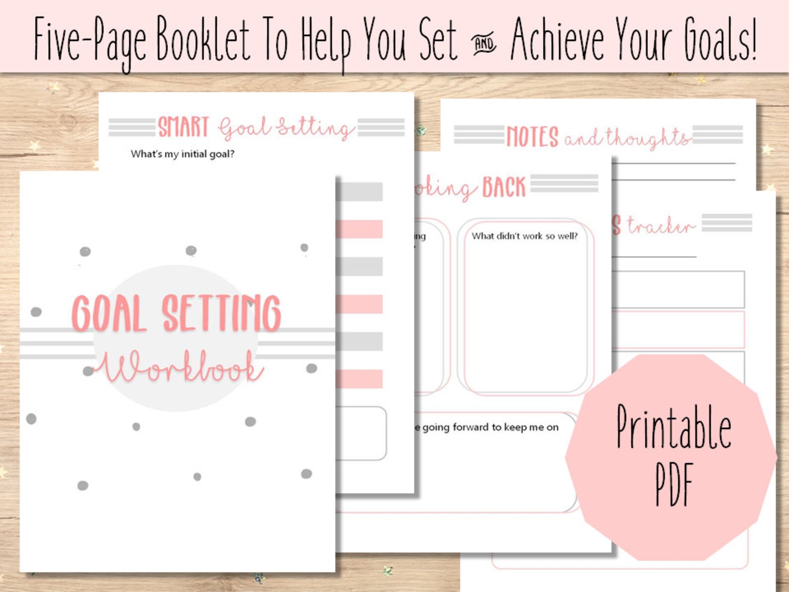 Goal Setting Workbook SMART Goal Setting Pages Printable | Etsy