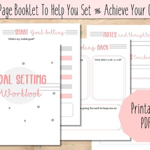Goal Setting Workbook - SMART Goal Setting Pages -printable Goal ...