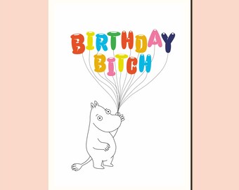 Moomin Birthday Card - Etsy