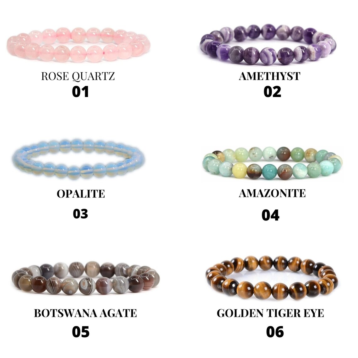 Natural Crystals Beads Bracelethandmade Men Women Stretchy - Etsy