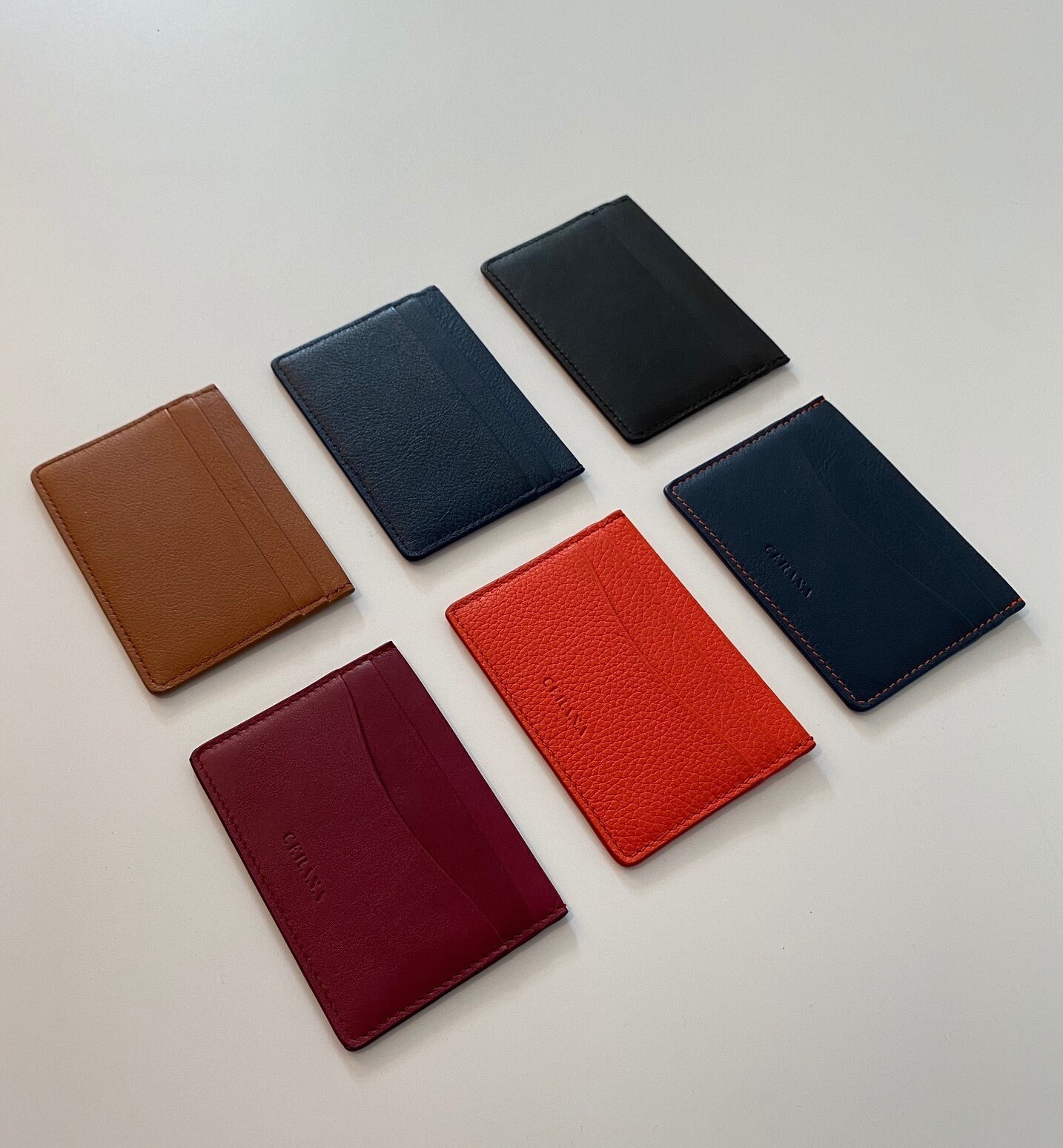 Leather Card Holder, Customized Card Case, Sleek Card Case, Minimalist ...