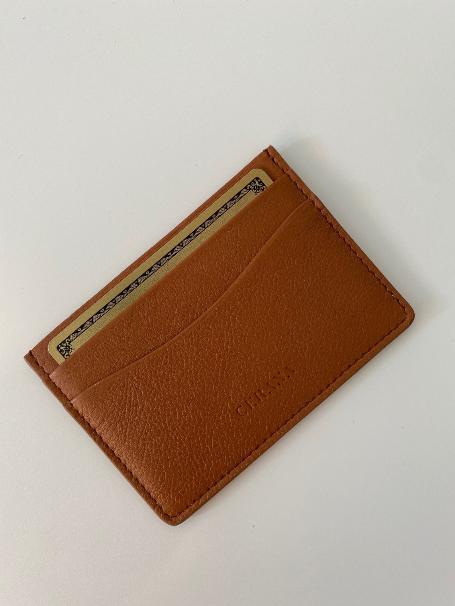 Leather Card Holder, Customized Card Case, Sleek Card Case, Minimalist ...