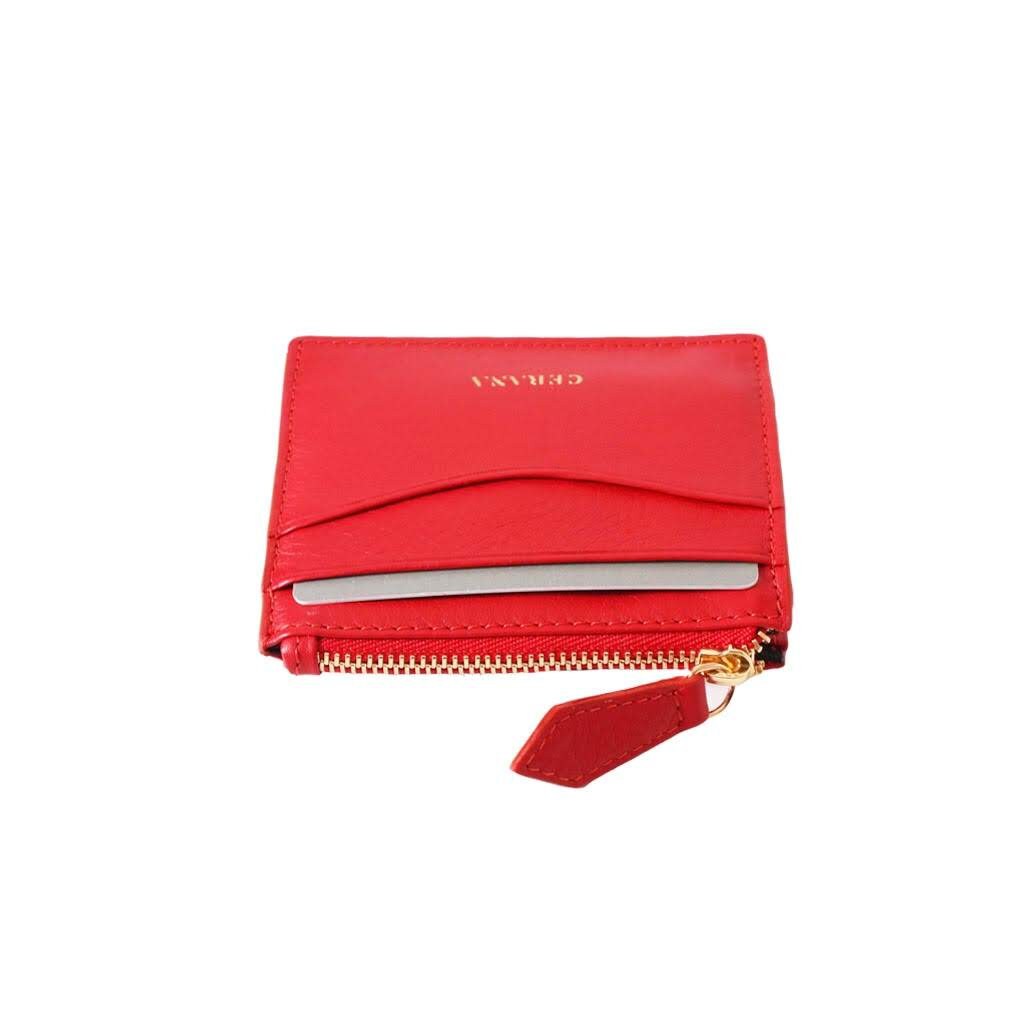 Red Slim Coin Purse // Personalized Leather Wallet // Gifts - Etsy