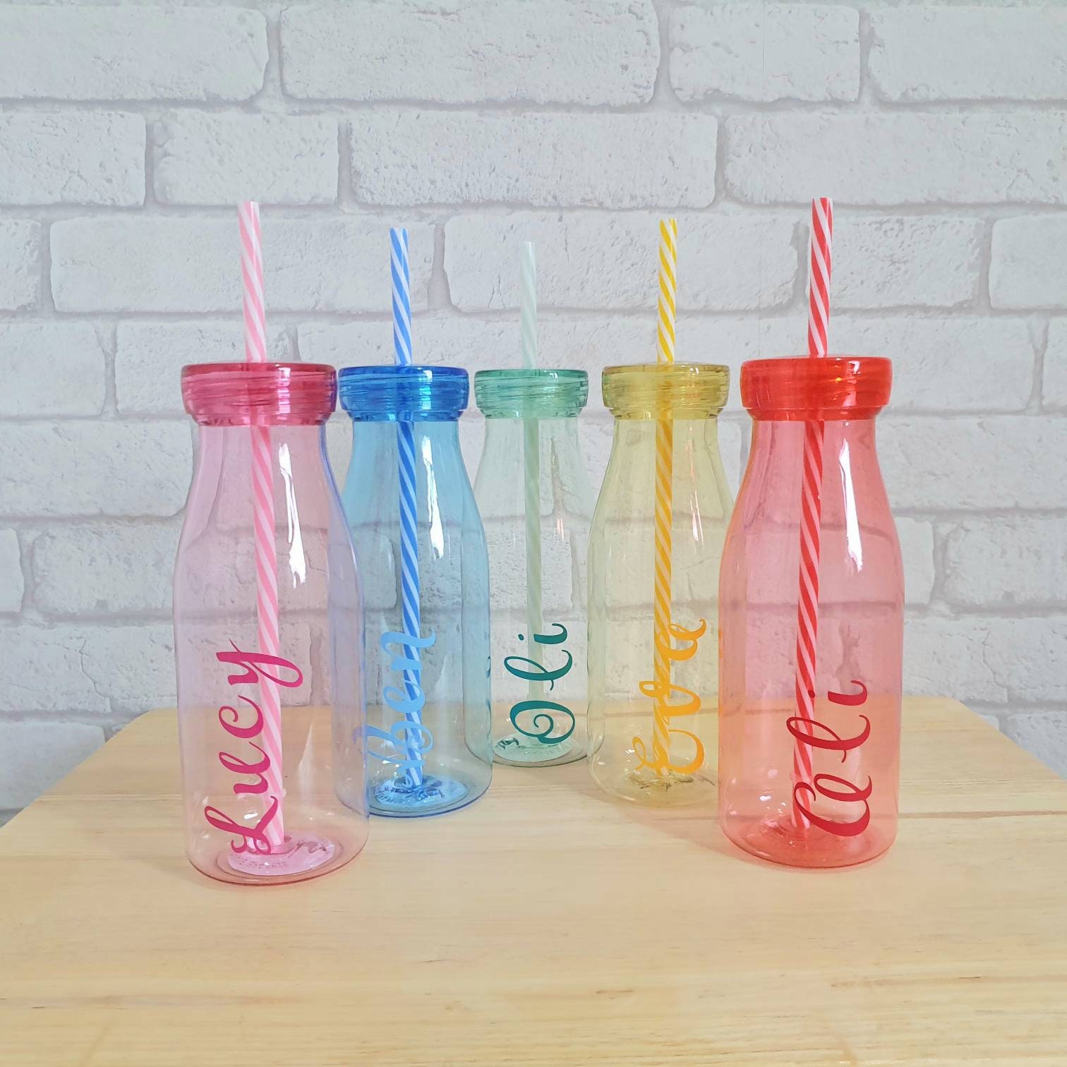 Personalised Milkshake BottlesKids Drinking | Etsy